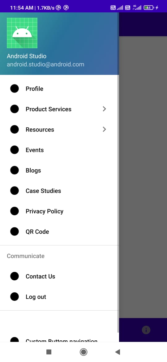 Github Sudiptagupta Navigationview Create A Menu Navigationview Without Fragment And Also