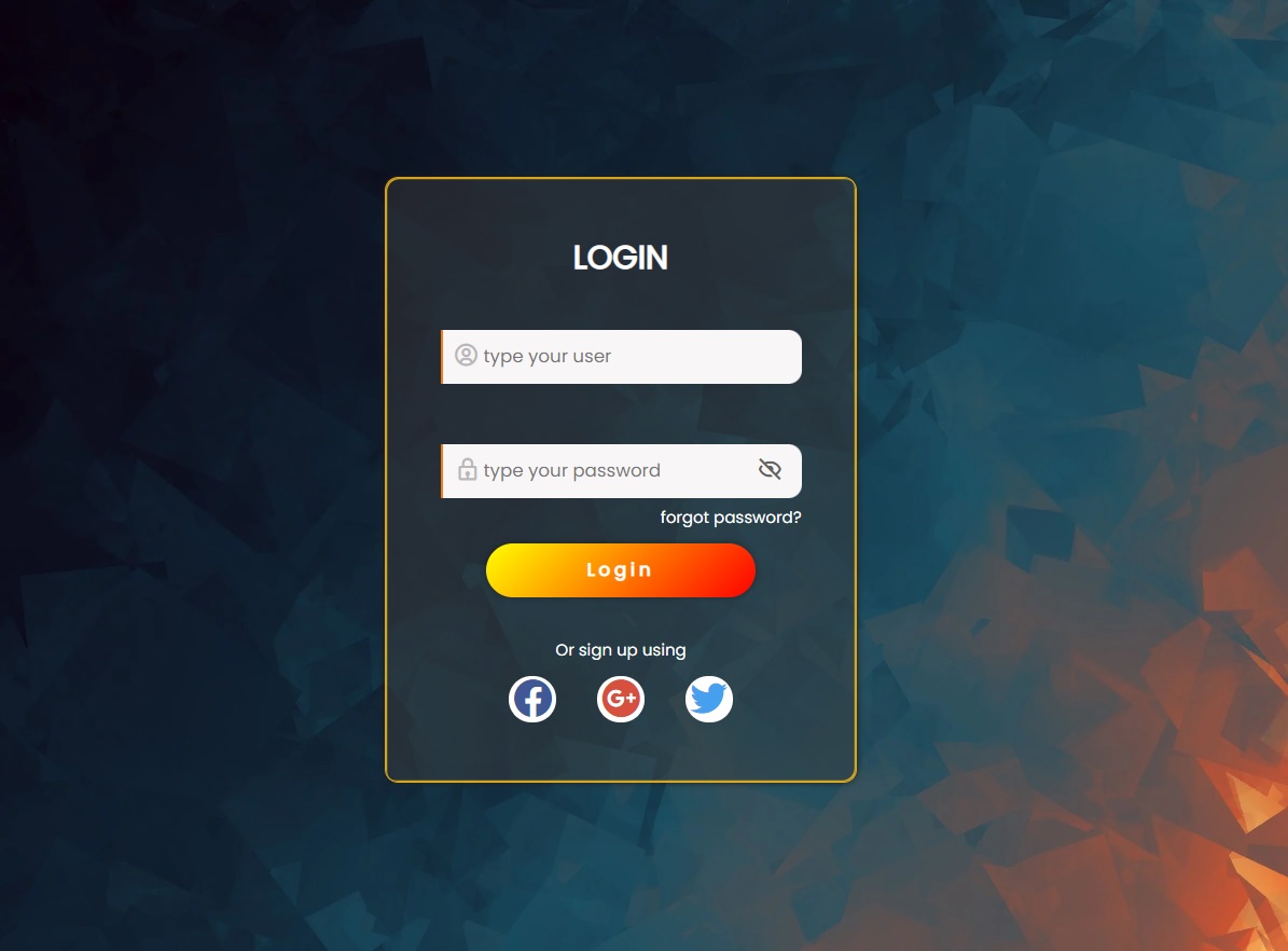 GitHub - 2020eliaquim/login-web: Pagina de login web usando HTML, CSS e ...