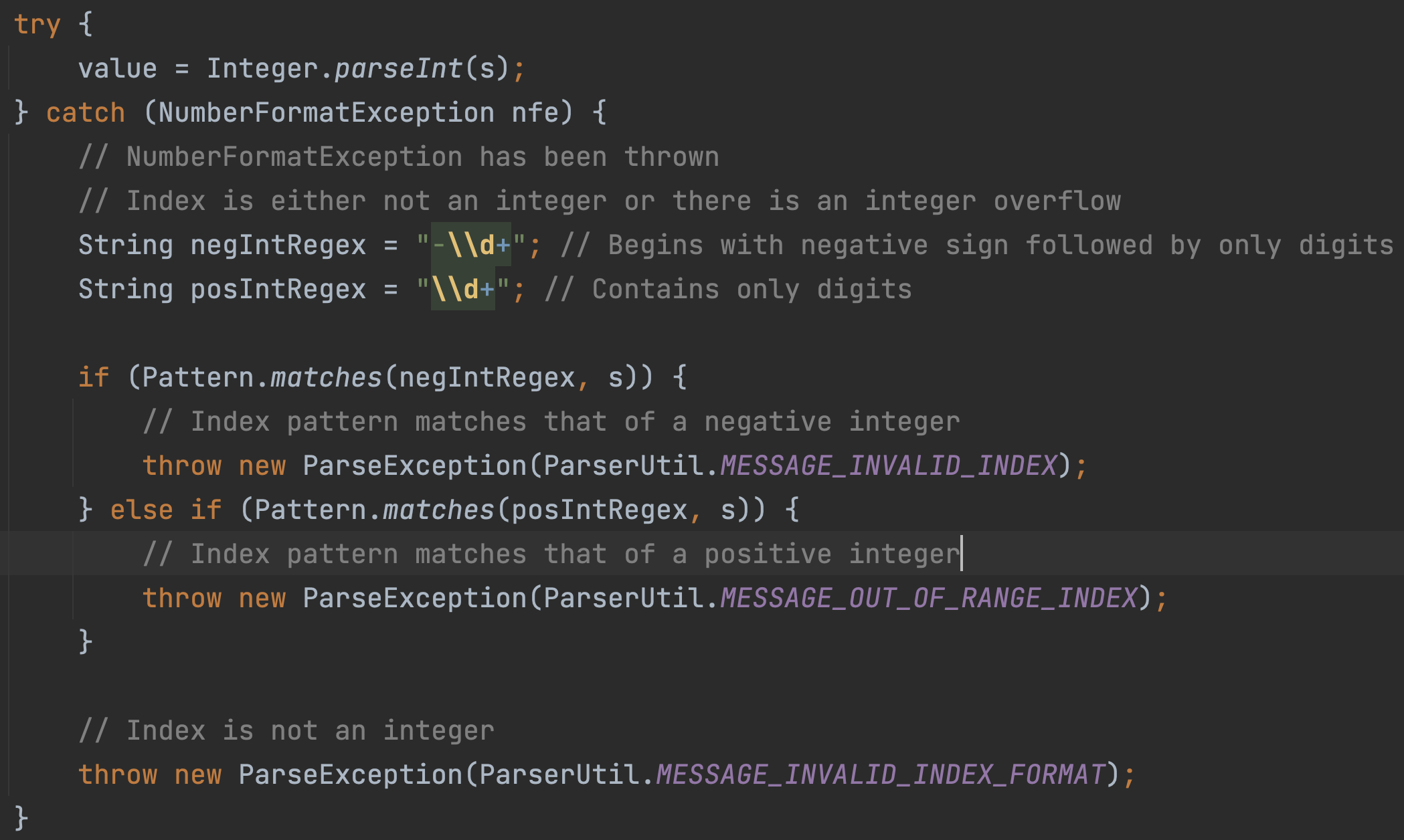 Figure 26: Checking of input added when InternBuddy recognises that it ...