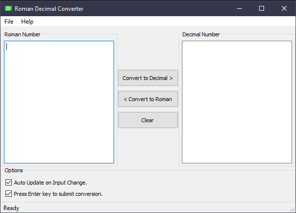 GitHub - ahmedkamalio/roman-decimal-converter: A simple desktop ...