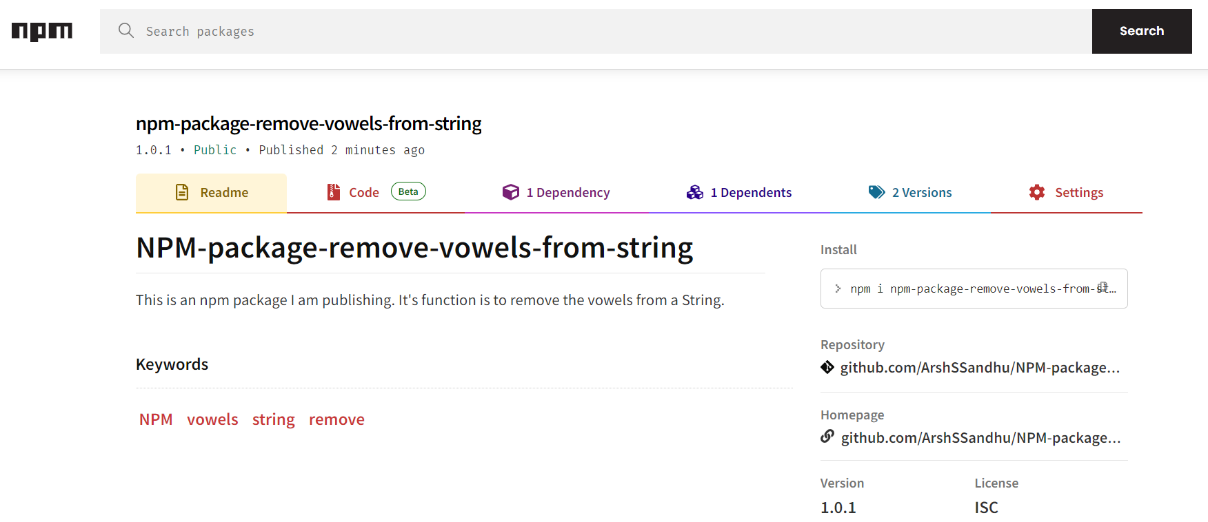 npm-package-remove-vowels-from-string | Yarn