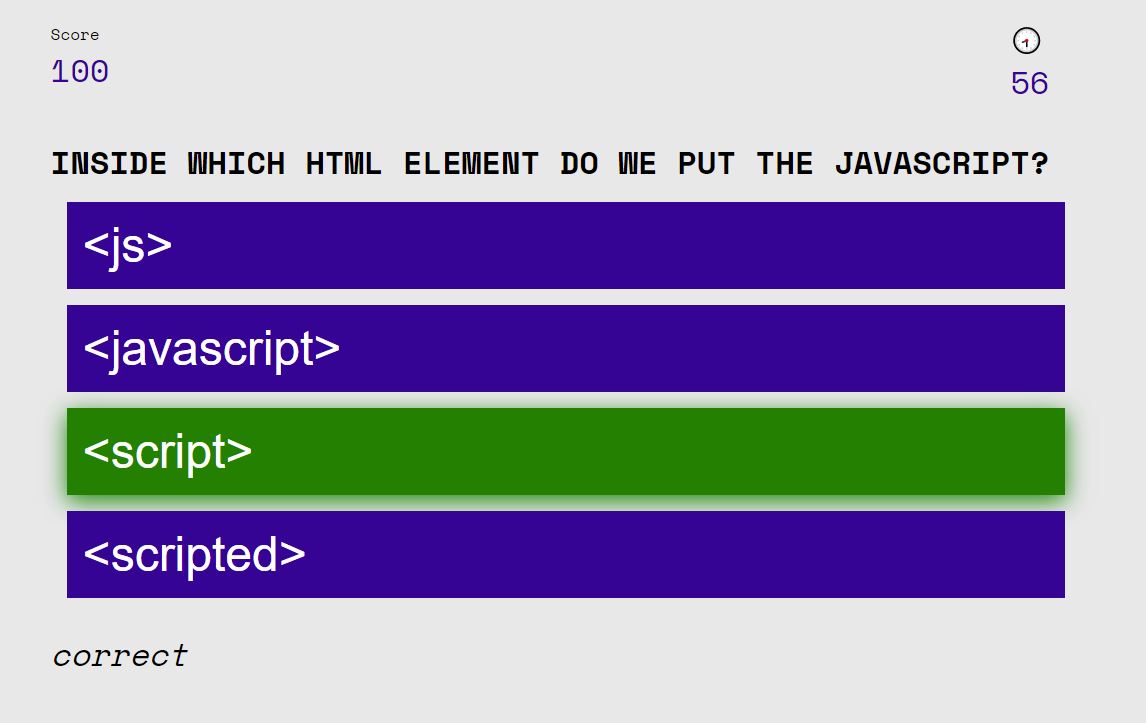 GitHub - BavKudhail/code-quiz-app: A timed coding quiz application for ...
