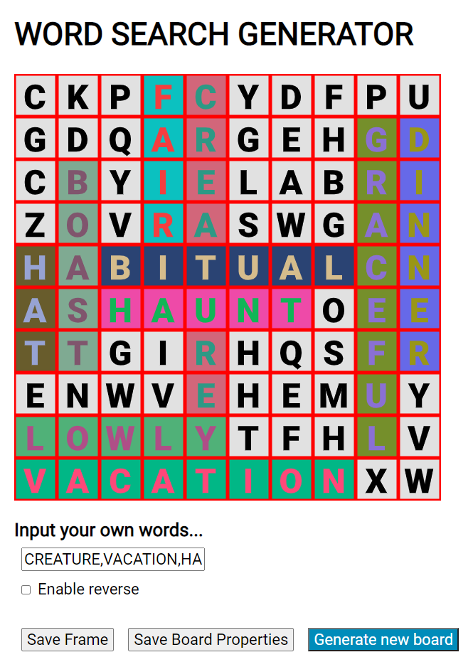 GitHub - AleixFerre/Word-Search-Generator: Very simple and easy ...