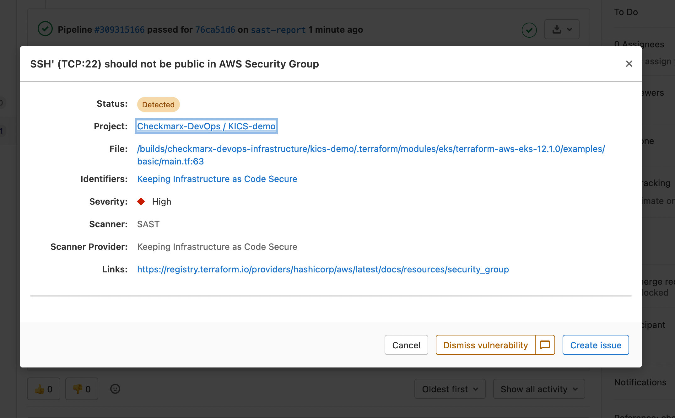 Gitlab CI KICS