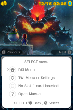 Bowser's Fury | TWiLight Menu++ Themes