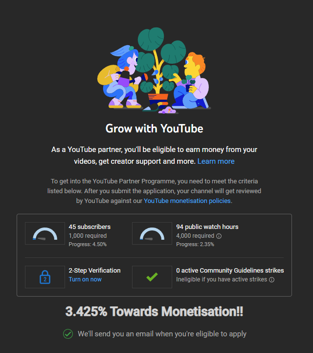 I created a monetization tracker!! : r/NewTubers