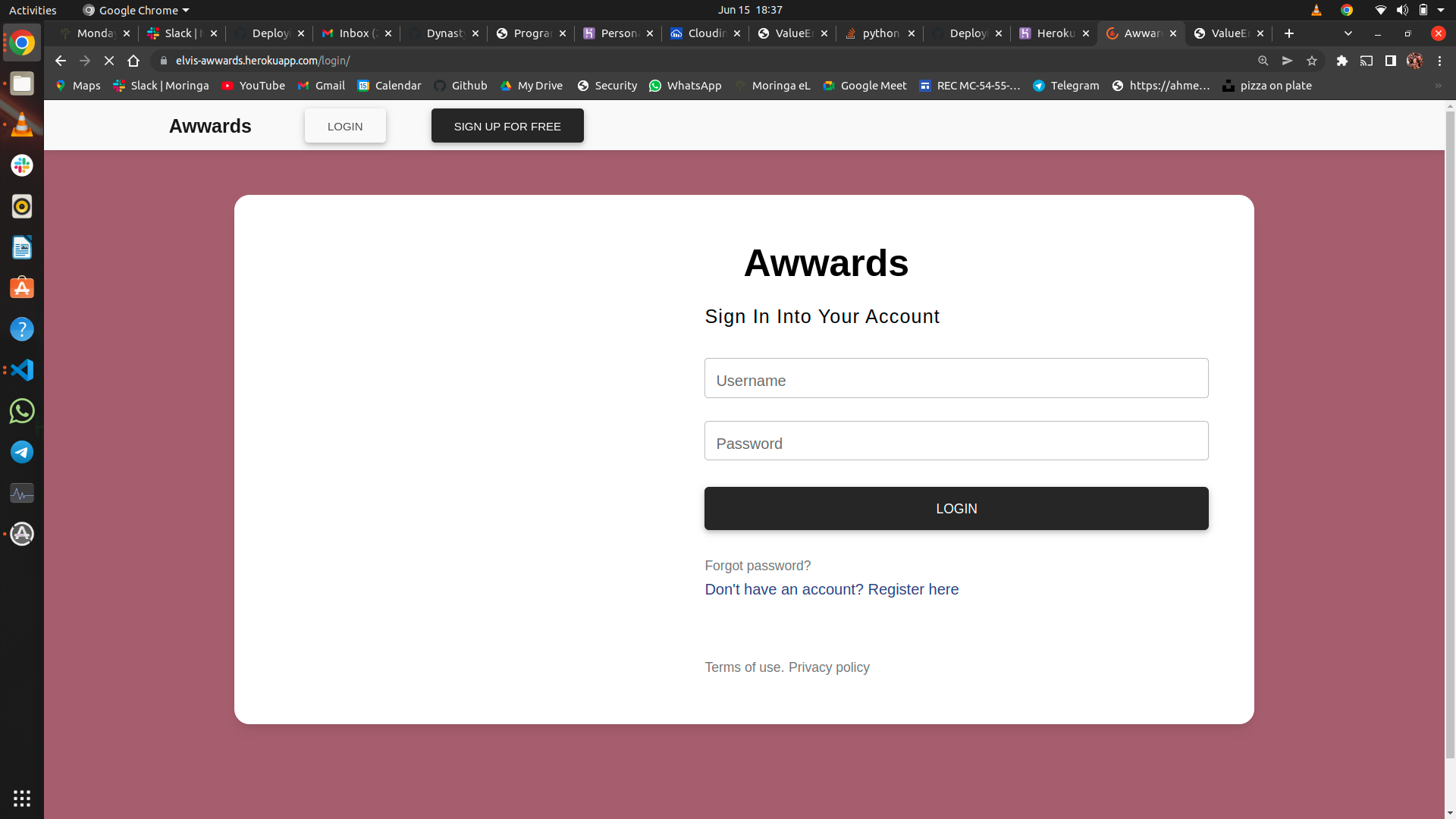GitHub - DynastyElvis/Awwards-App: This is a Django application that ...