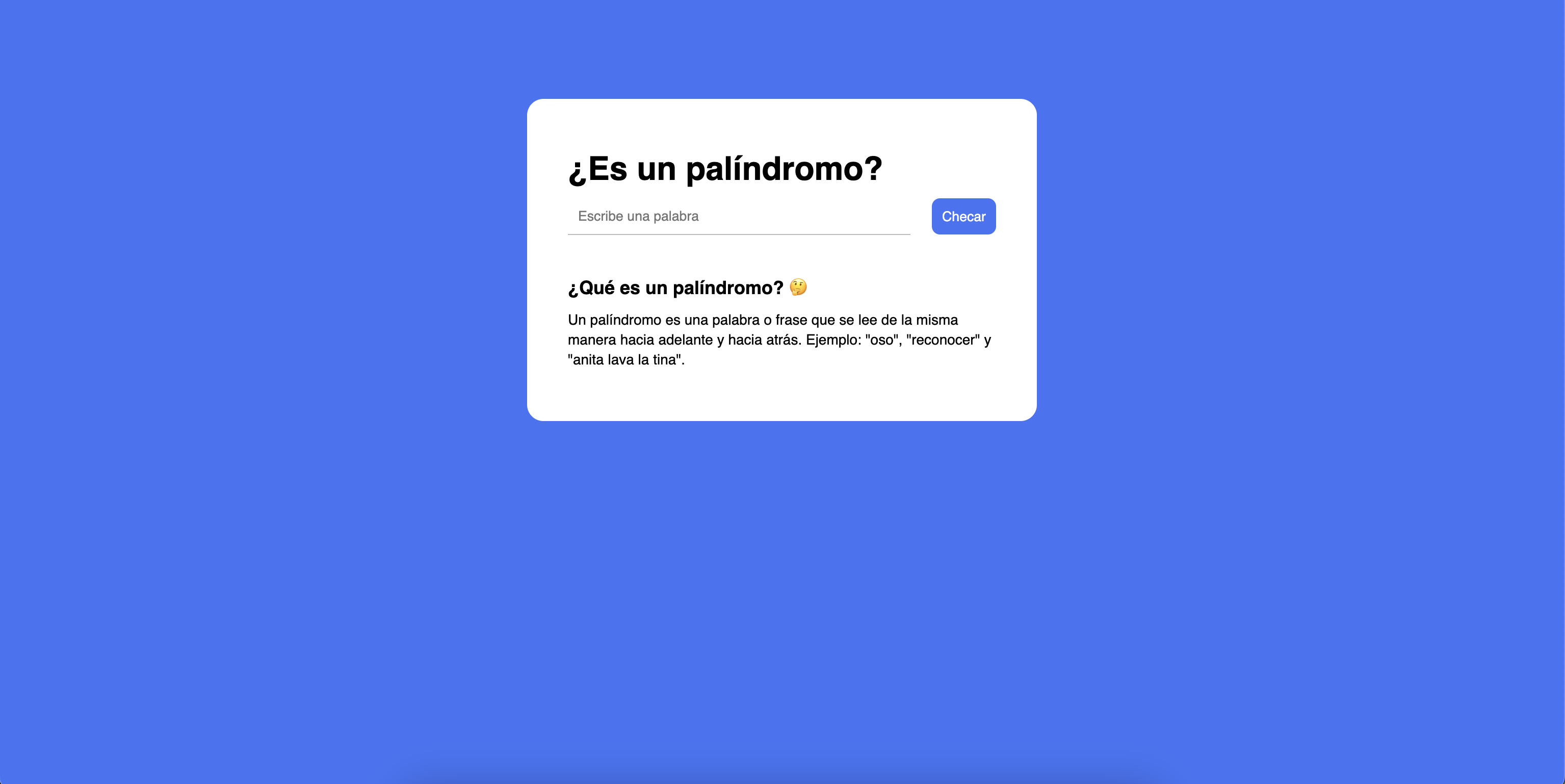 GitHub - HecNajera/Checador-de-palindromos: Una página web hecha con HTML, CSS y JS que checa si ...
