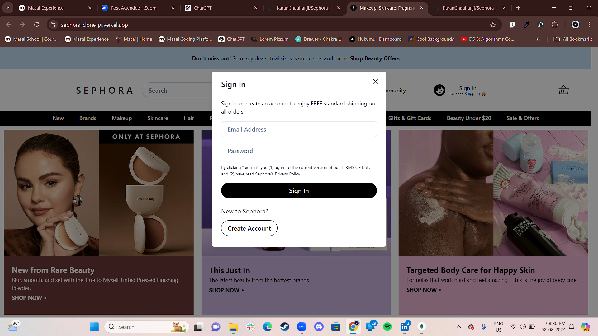 GitHub - KaranChauhanji/Sephora_Clone: Sephora Clone: A full-stack e ...