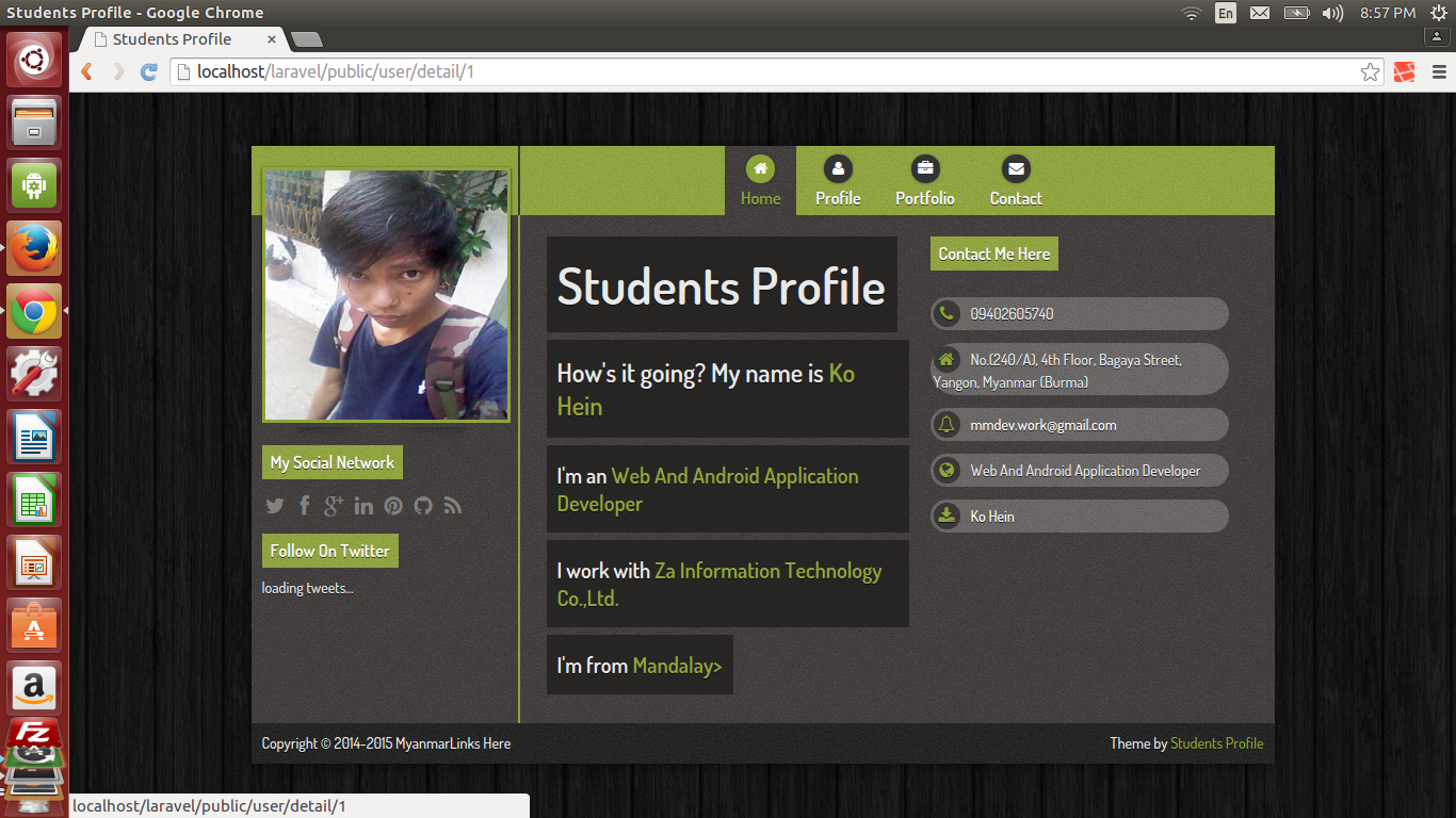 GitHub - KoHein/laravelstudentsprofile: Laravel - The PHP Framework Project