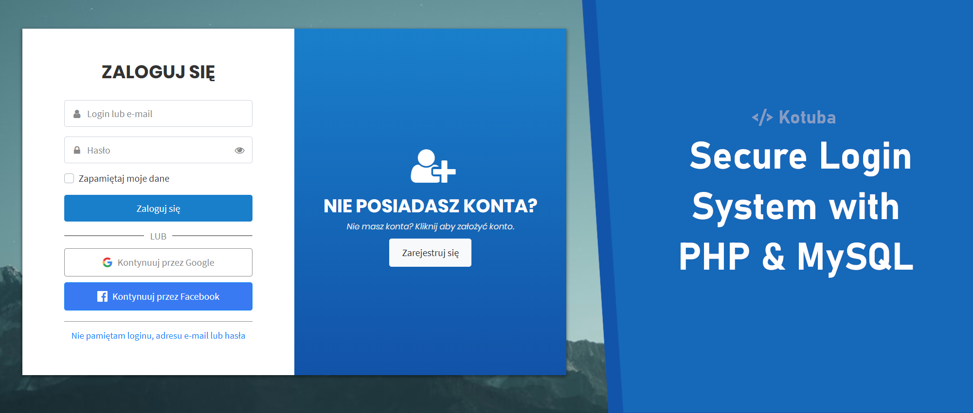 GitHub - KoTubA/Login-system: Login and Registration system using PHP ...