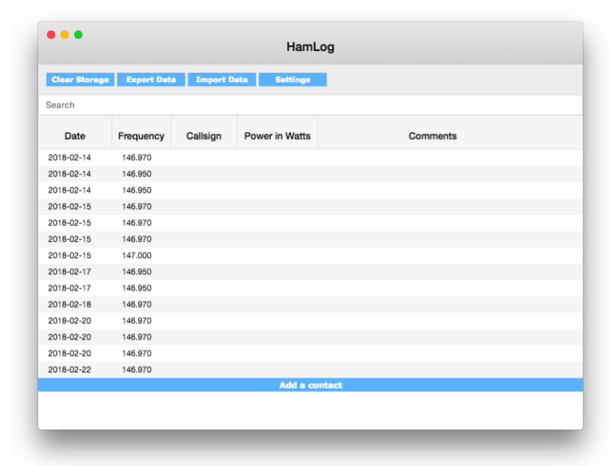 GitHub - junderw00d/HamLog: Software to log ham radio encounters