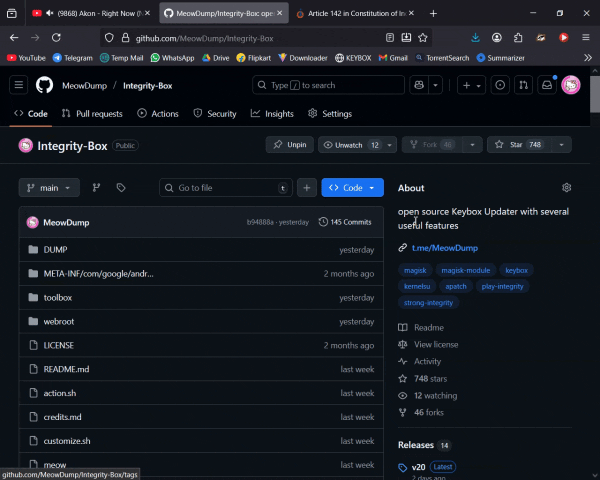 Github Meowdumpintegrity Box Open Source Keybox Updater With Several Useful Features