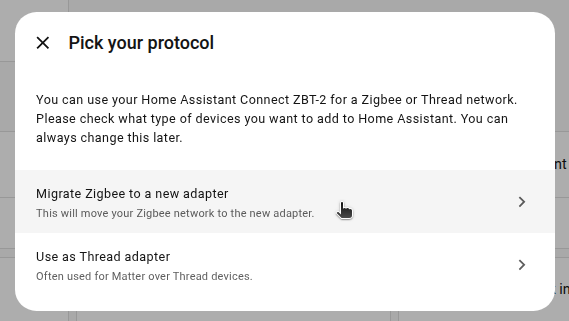 Migrating a deCONZ network to Home Assistant Connect ZBT-2 using Zigbee ...