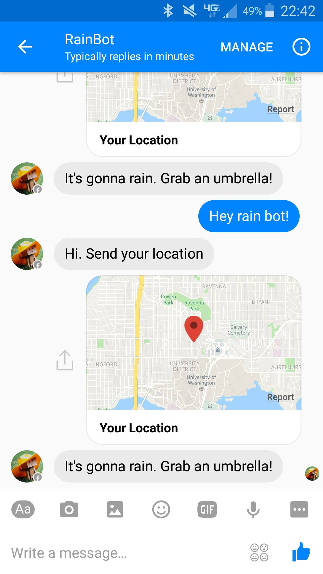 GitHub - PatMyron/MessengerRainBot: Facebook Messenger Bot giving ...