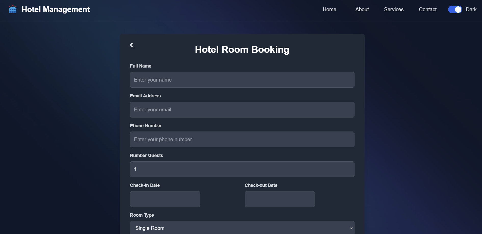 GitHub - Rushikesh-Satpute/Hotel-Management: Full-stack project for managing hotel rooms and ...
