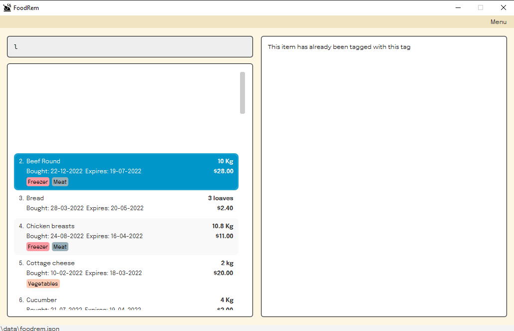 After tagging the first item with an existing `Tag`, the UI becomes unscrollable · Issue #7 ...