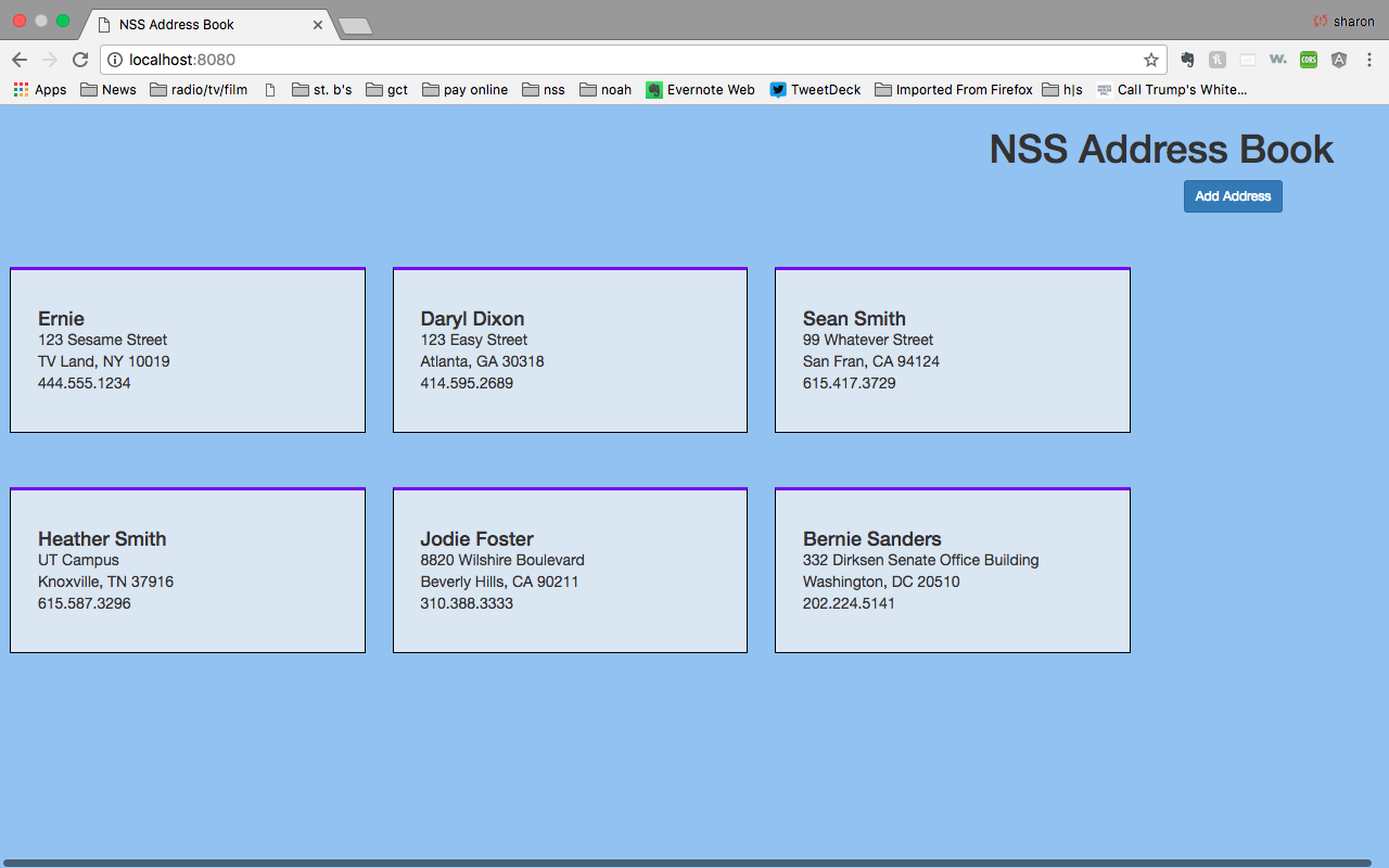 GitHub - SMITHsharon/addressBook