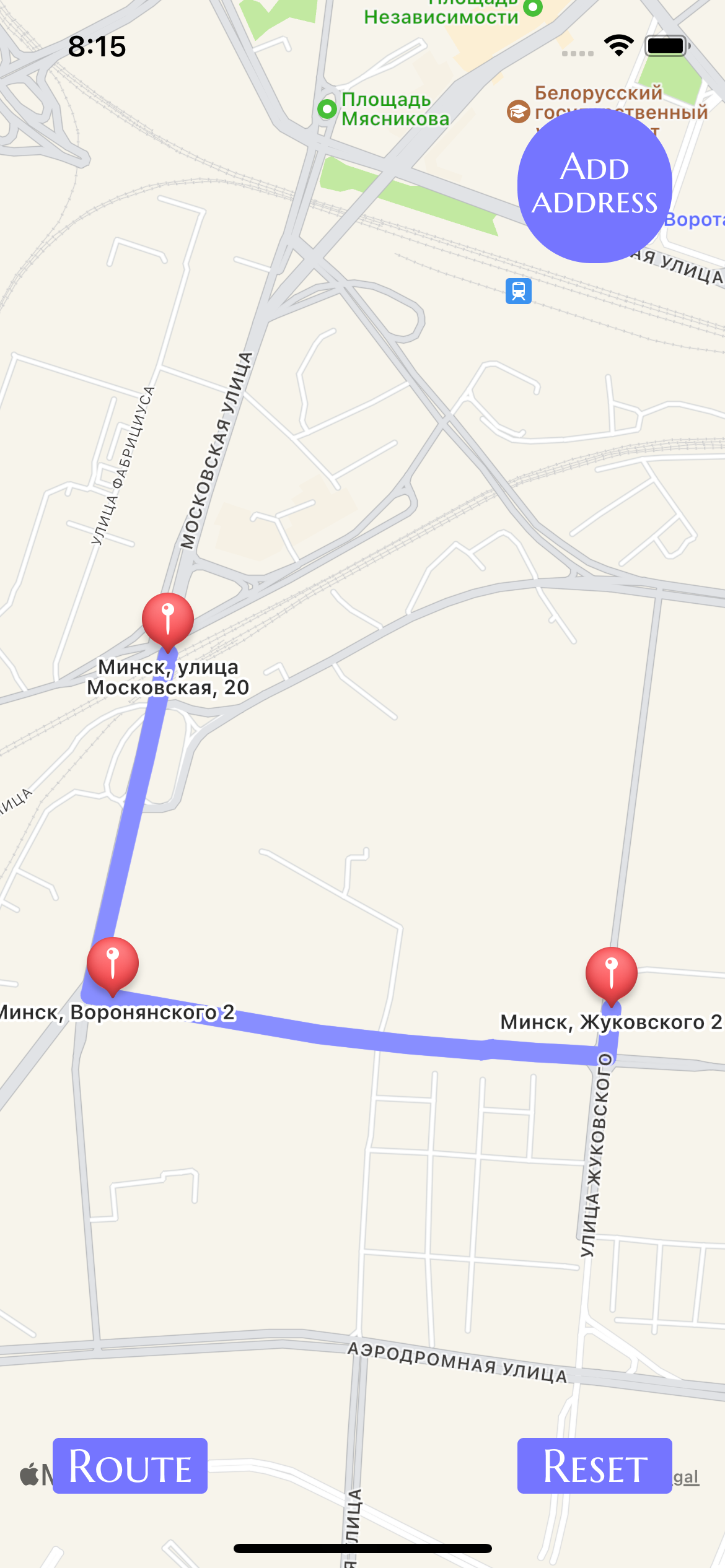 GitHub - Scooterminsk/RouteTestTask: Application for building the ...