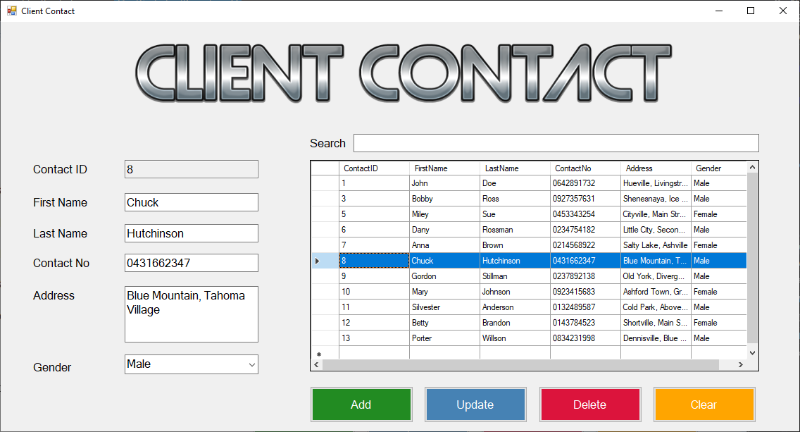 GitHub - StanciuMihai/ClientsContactDatabase: A Client Contact Database ...