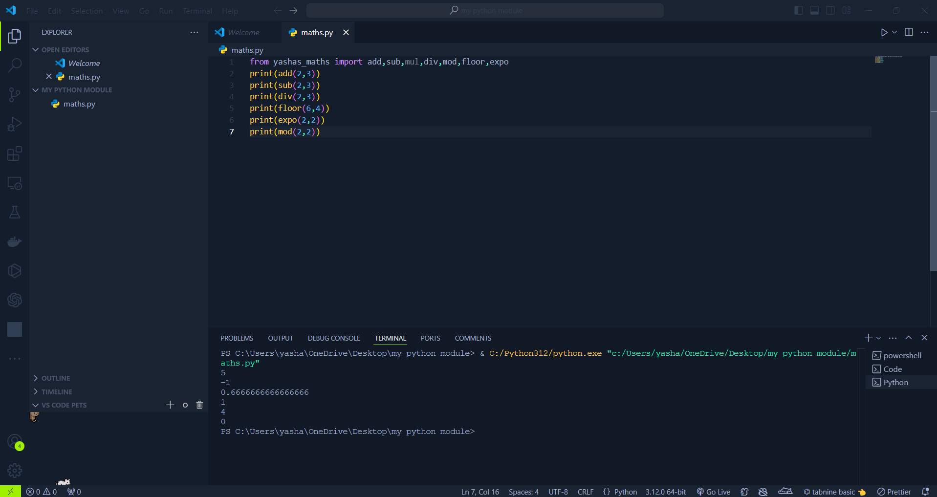 GitHub - Yashas-DR/Arithmetic-python-package- · GitHub