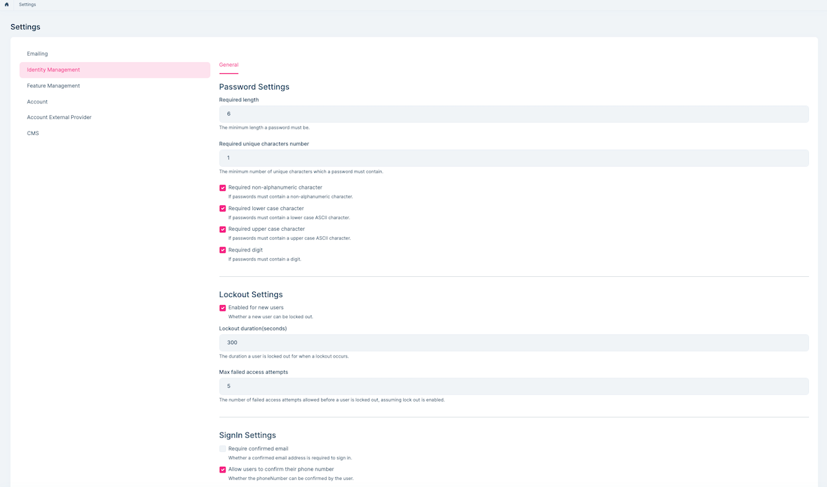 Identity Module (Pro) | ABP Documentation