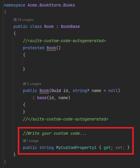 Customizing the Generated Code | ABP.IO Documentation