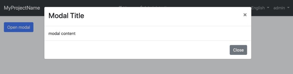 Modal | ABP.IO Documentation
