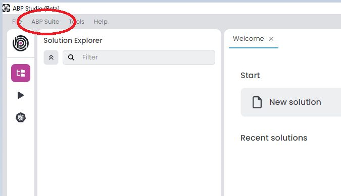 ABP Studio: Working with ABP Suite | ABP.IO Documentation