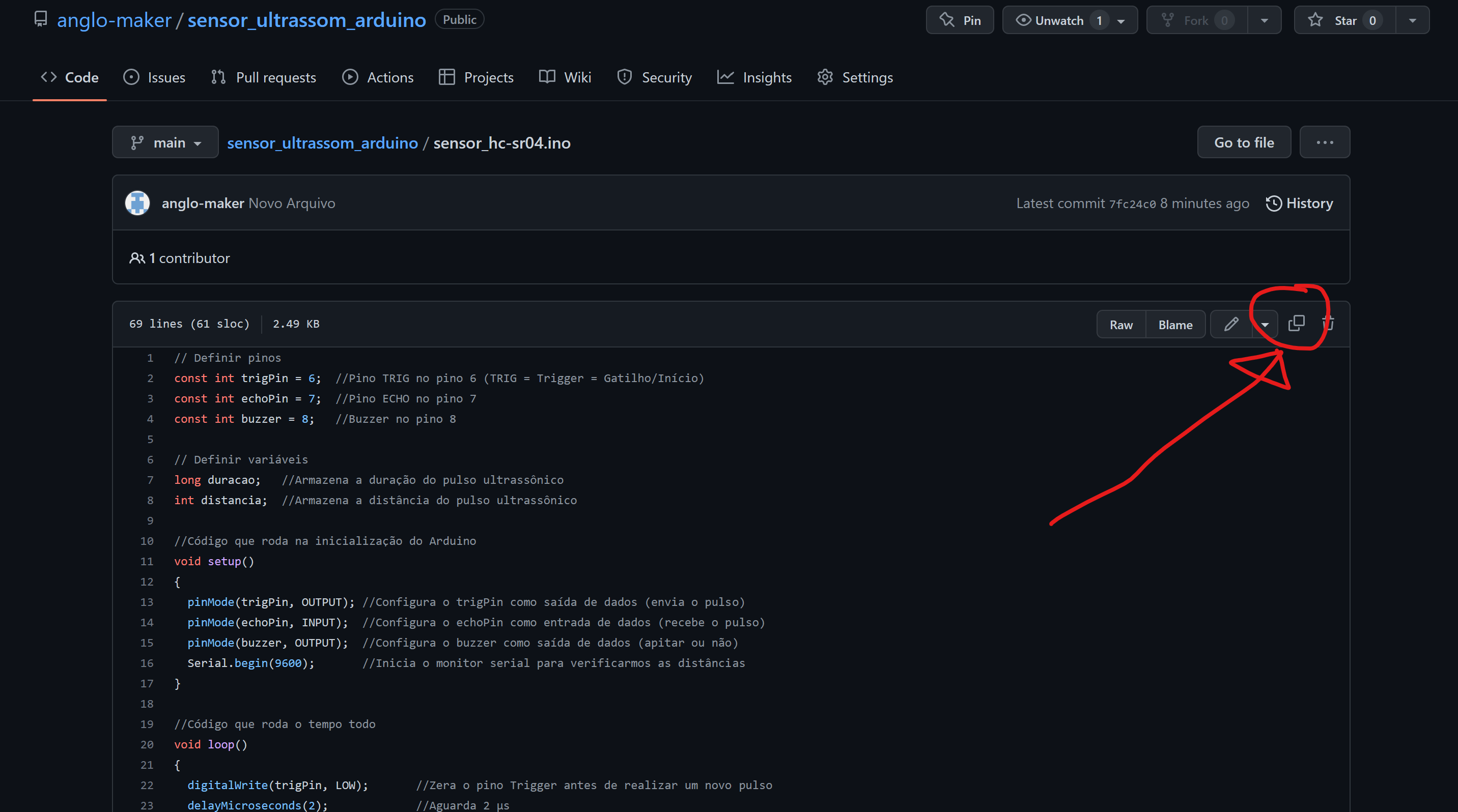 Github Anglo Makersensorultrassomarduino Código Para Usar O