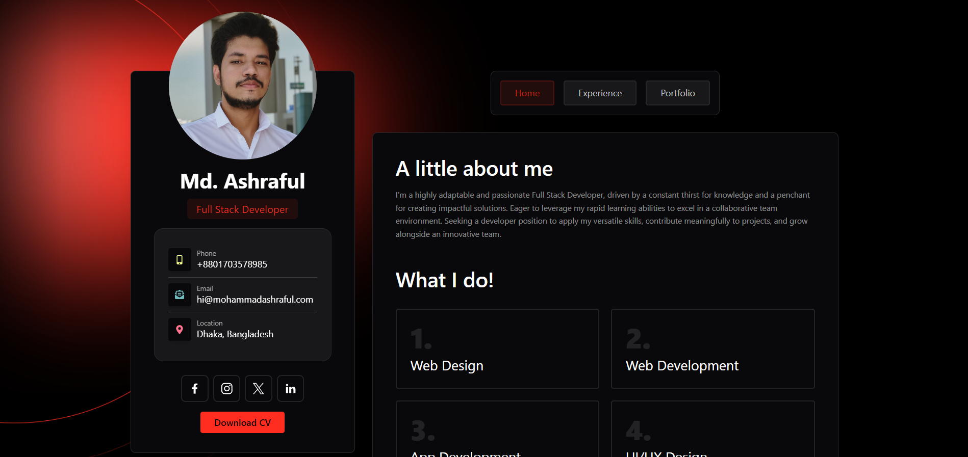 GitHub - ashraful1971/larafolio: A simple portfolio website using ...