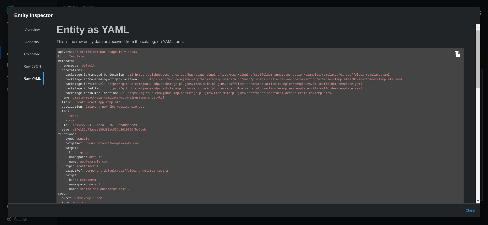 @backstage-community/plugin-catalog-backend-module-scaffolder-relation-processor - npm