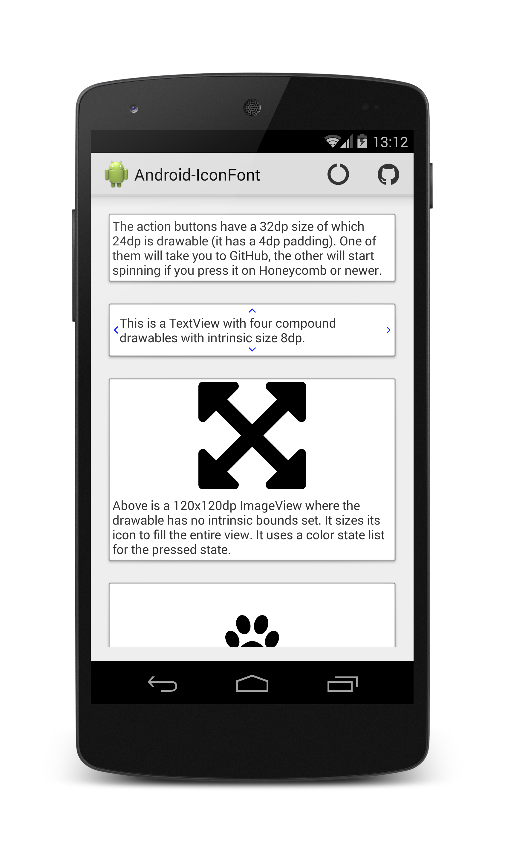 GitHub - barend/android-iconfont: Icon font support for Android