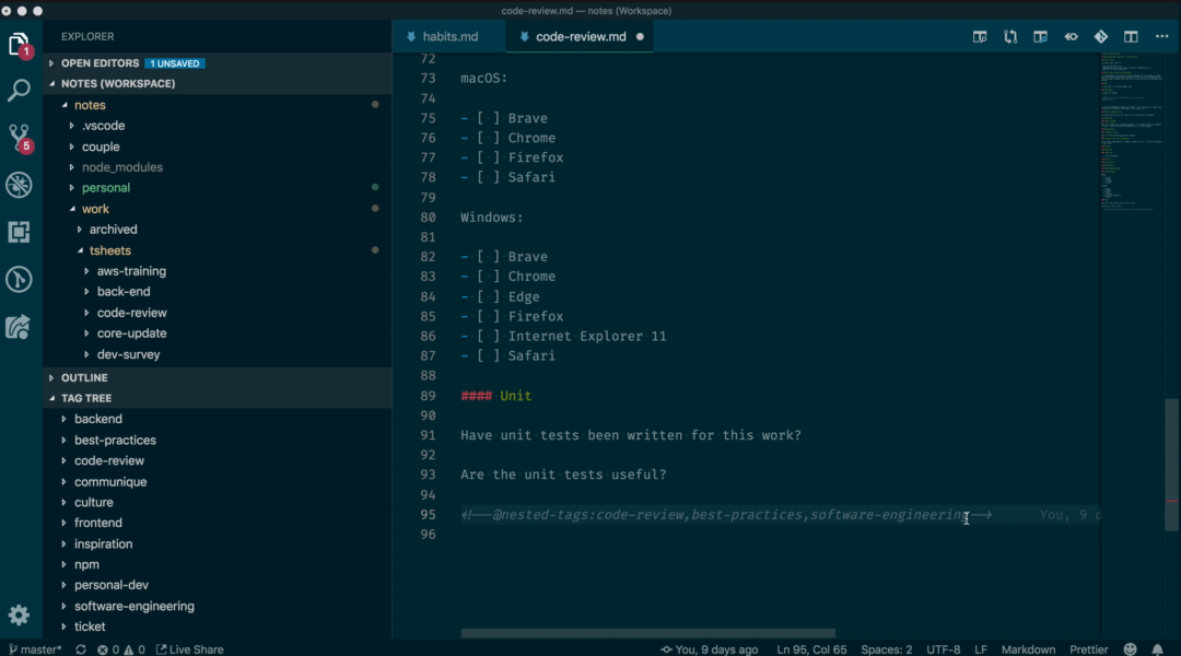 Vscode Nested Tags
