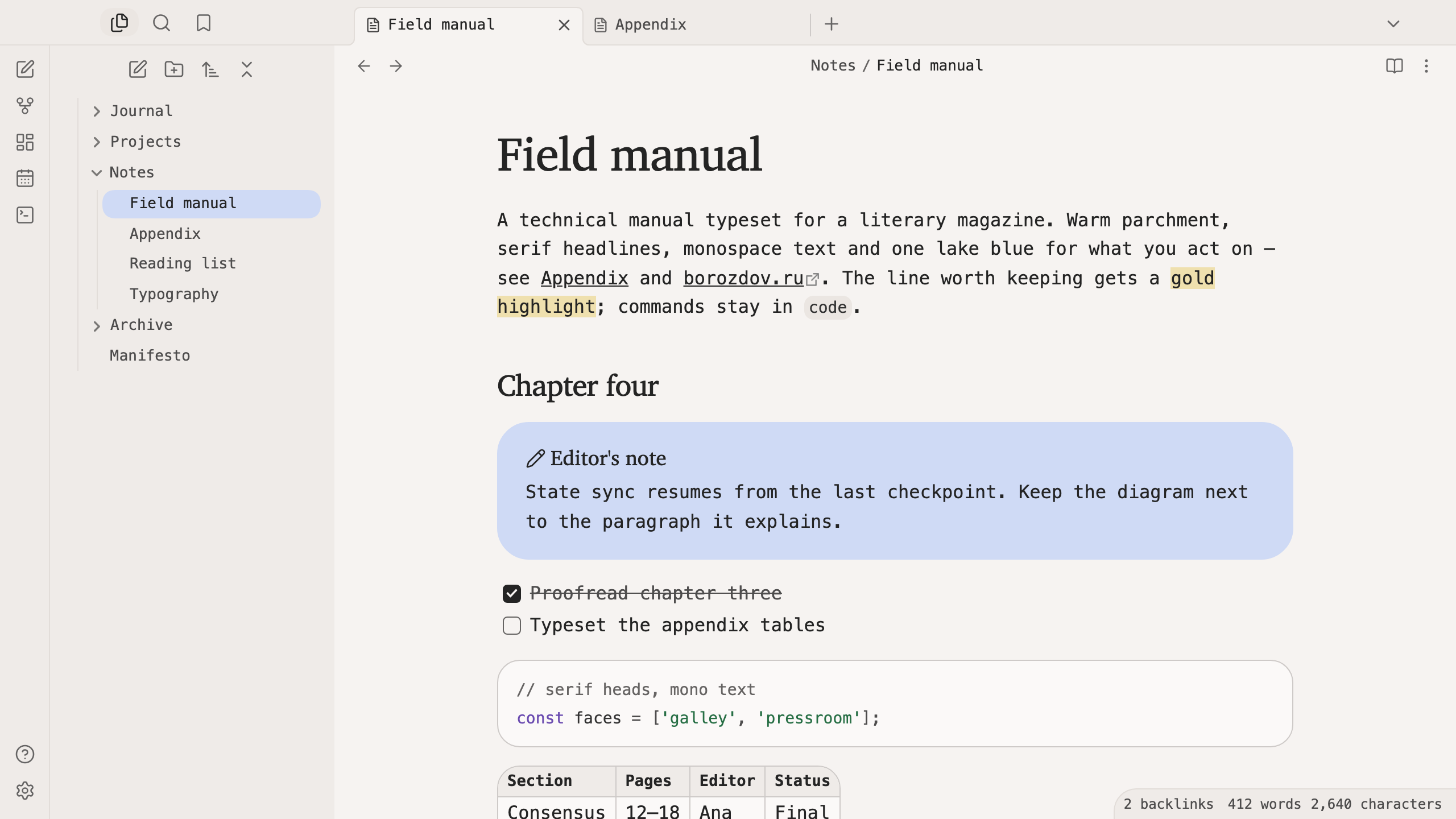 GitHub - borozdov-obsidian-themes/colophon: A technical manual typeset ...