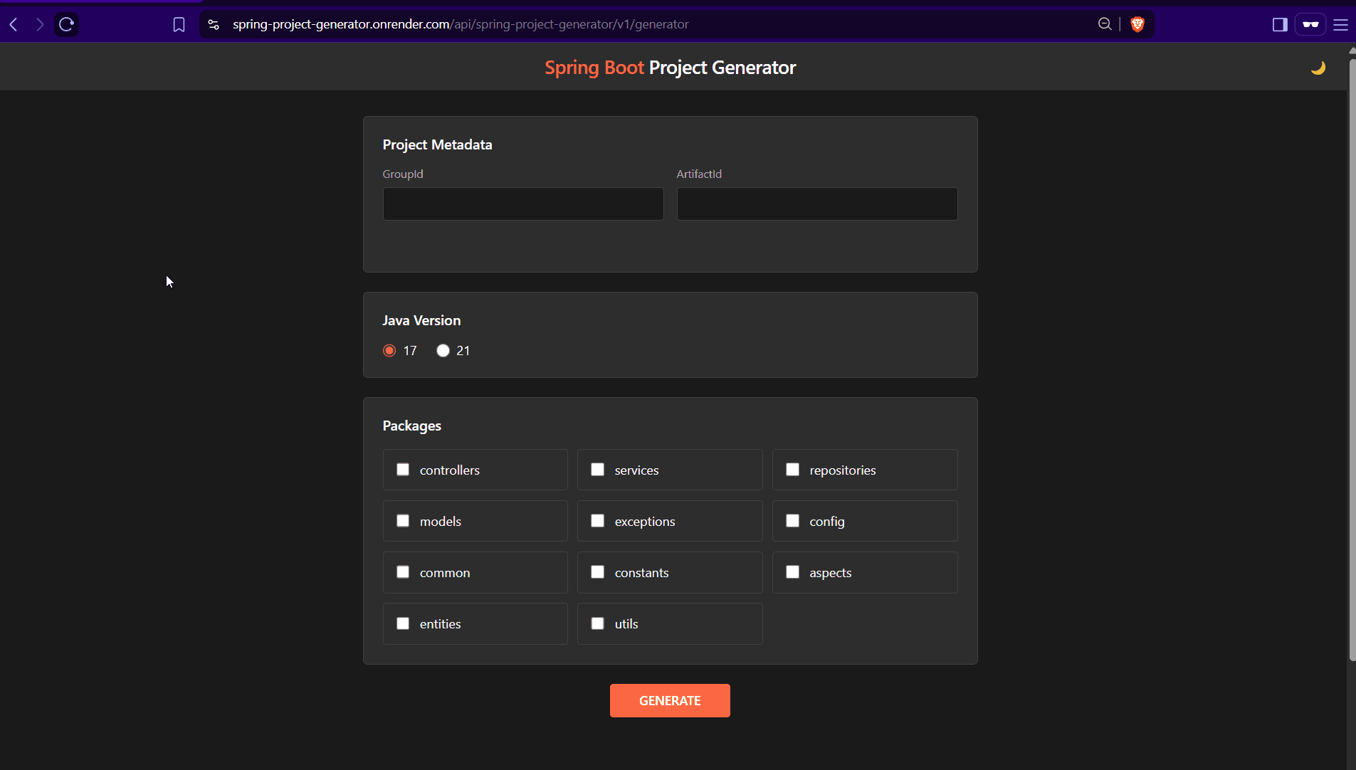 GitHub - sagarbhadouria/spring-project-generator