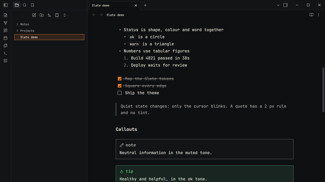 Slate - Obsidian Theme