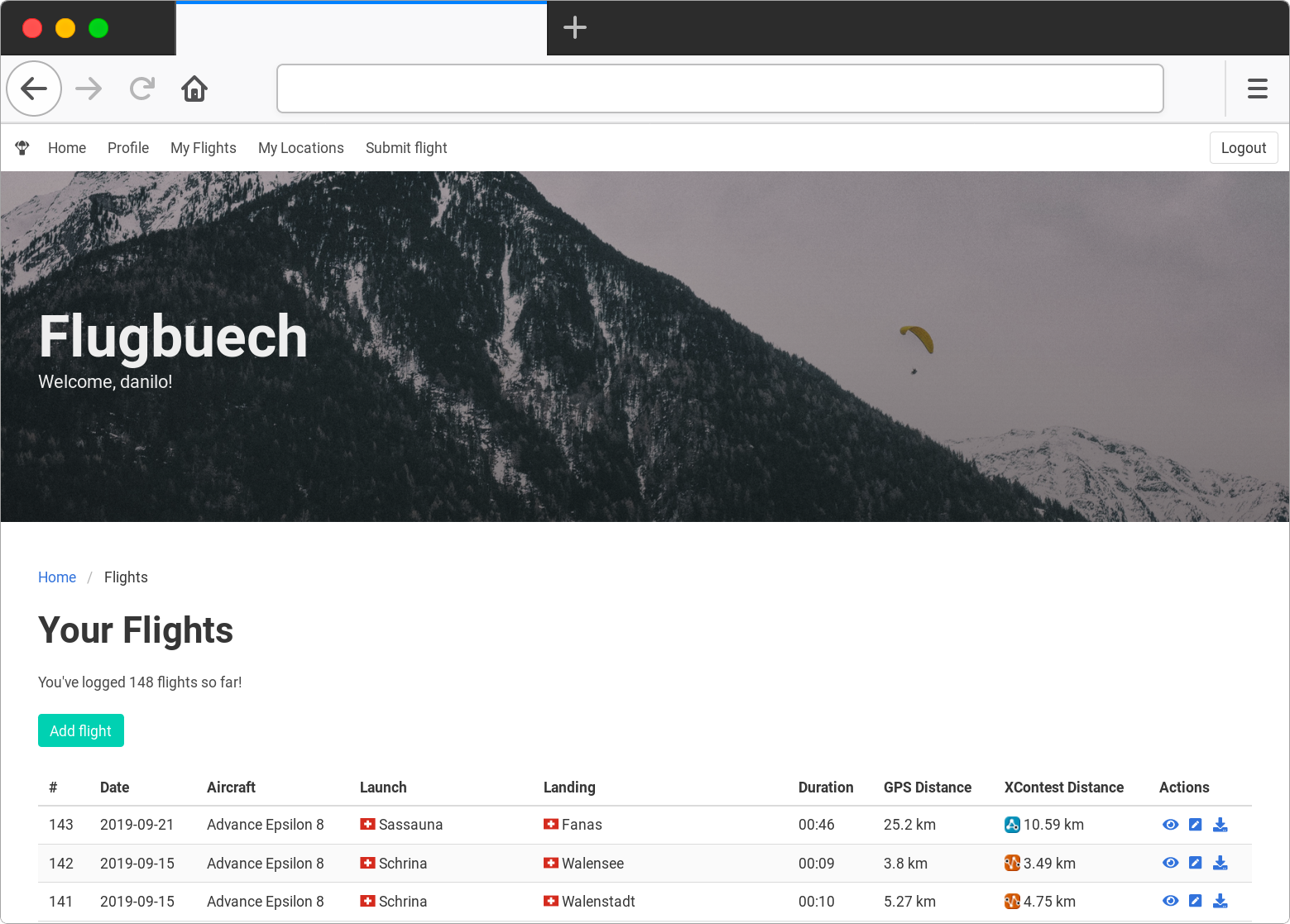 Help beta-test my new flight log website! : r/freeflight