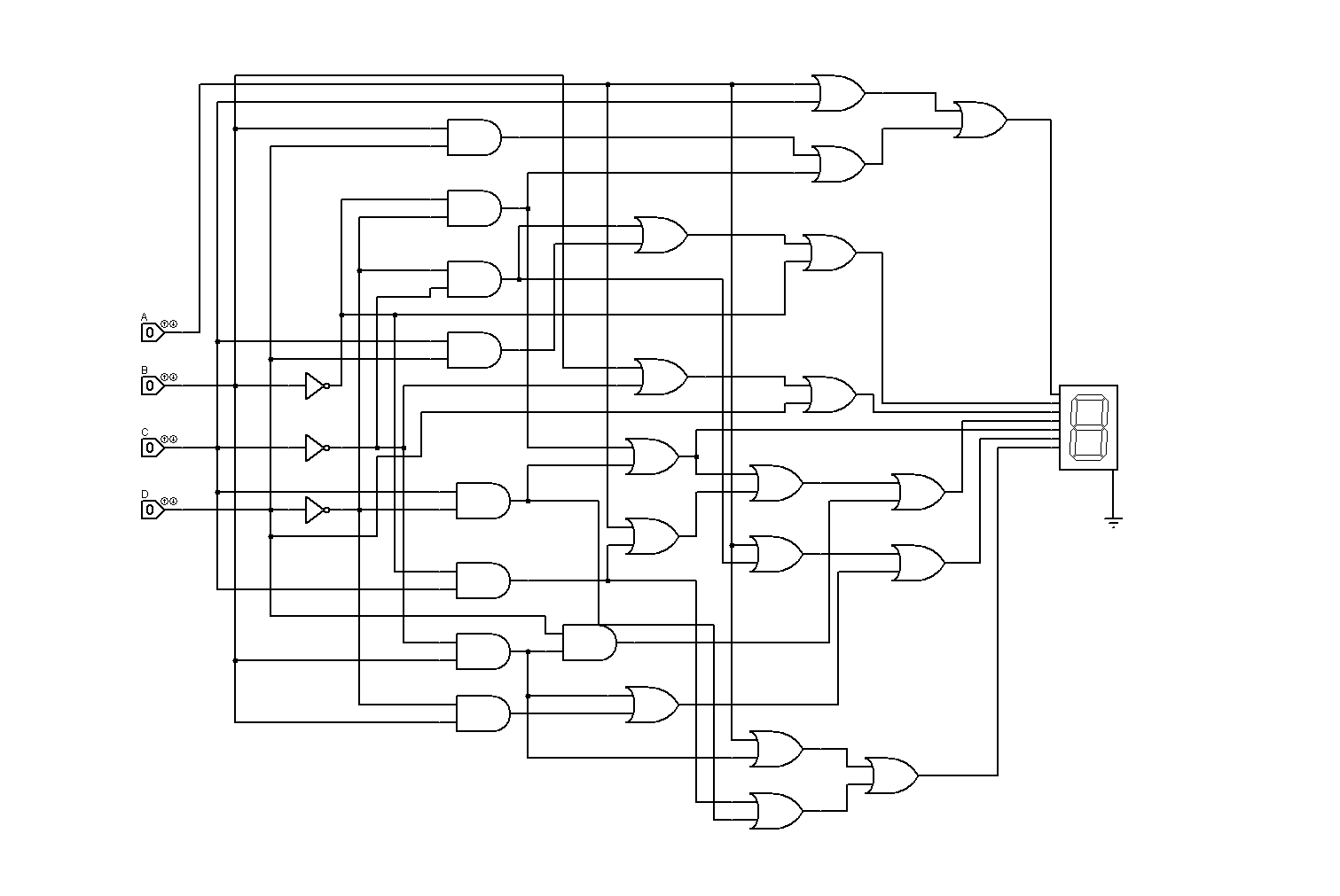 7 Segment Display Logic Circuit