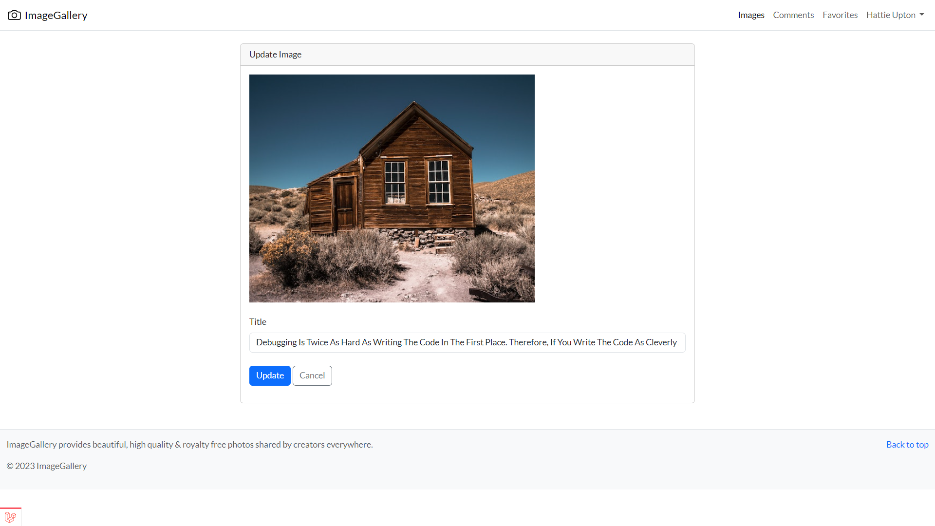 GitHub - elvan/image-gallery-app-laravel: 🌐 Laravel 9, Bootstrap CSS, MVC