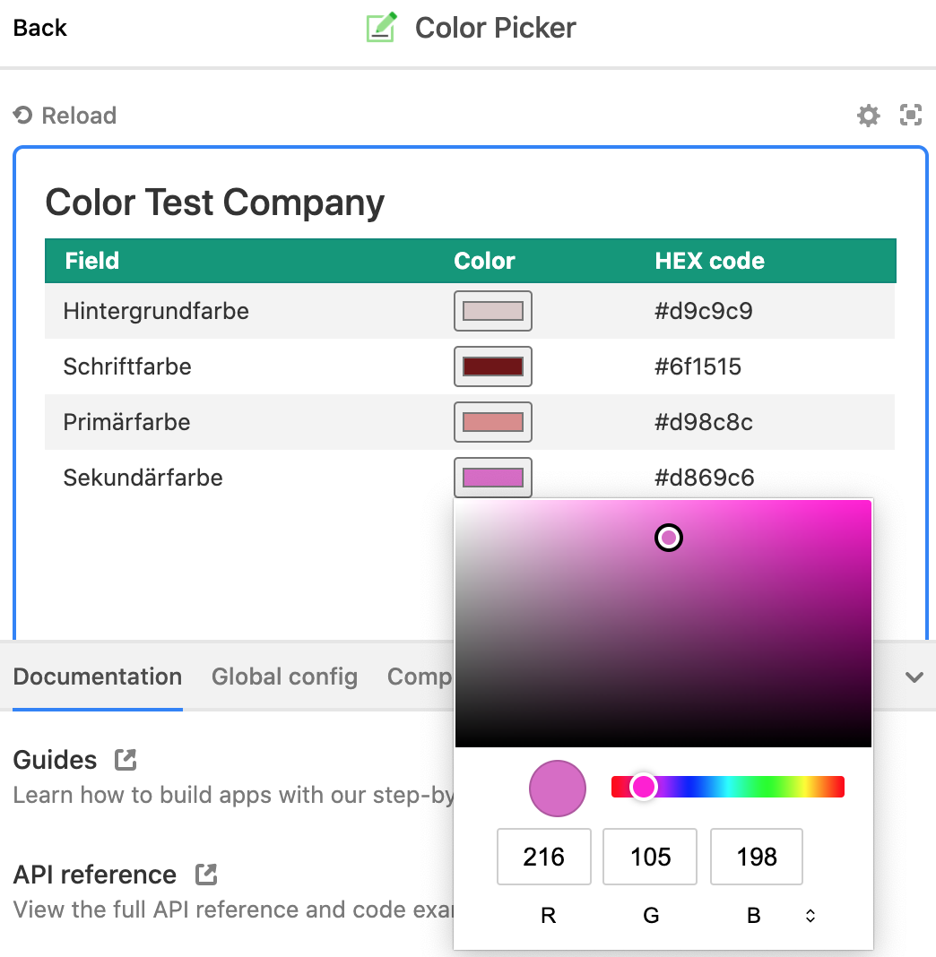 Airtable color picker Npm