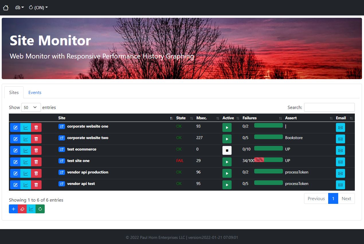GitHub - paulhornenterprises/sitemonitor: SiteMonitor
