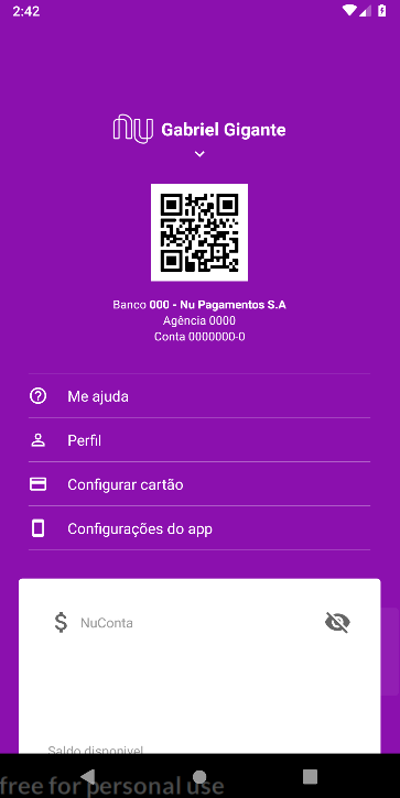 GitHub - gagigante/NU-Bank-UI: Tela inicial do App Nu Bank criada com ...