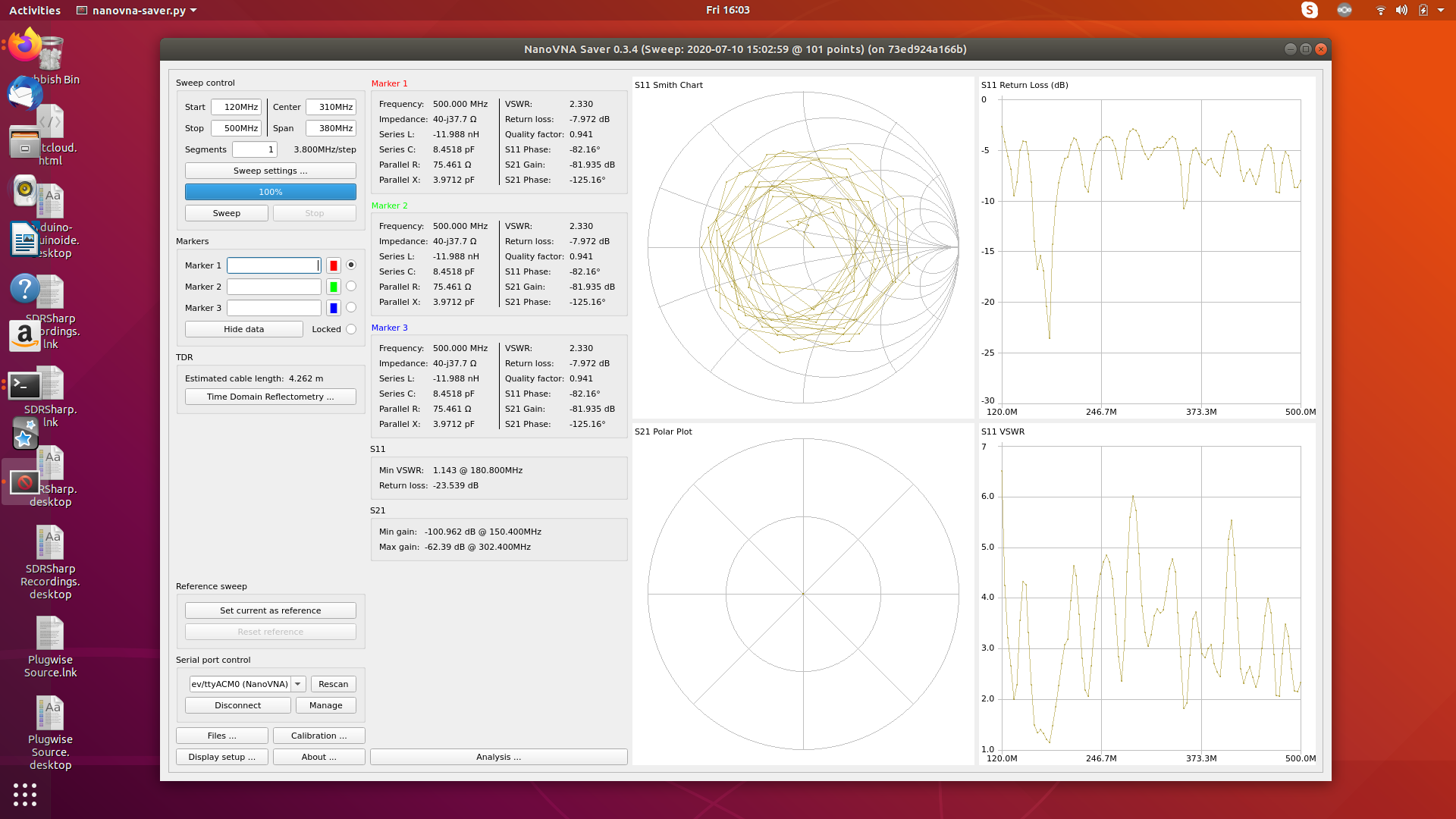 nanovna-saver under Docker on Linux · GitHub