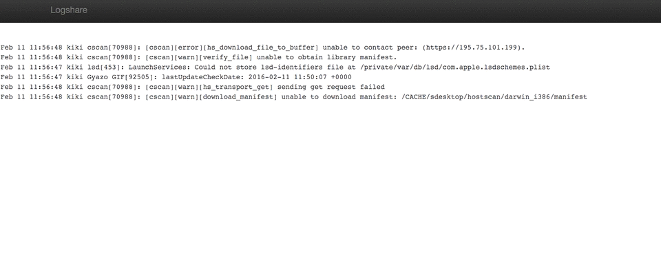 GitHub - glynnbird/logshare-server: Log-sharing utility - sever-side code
