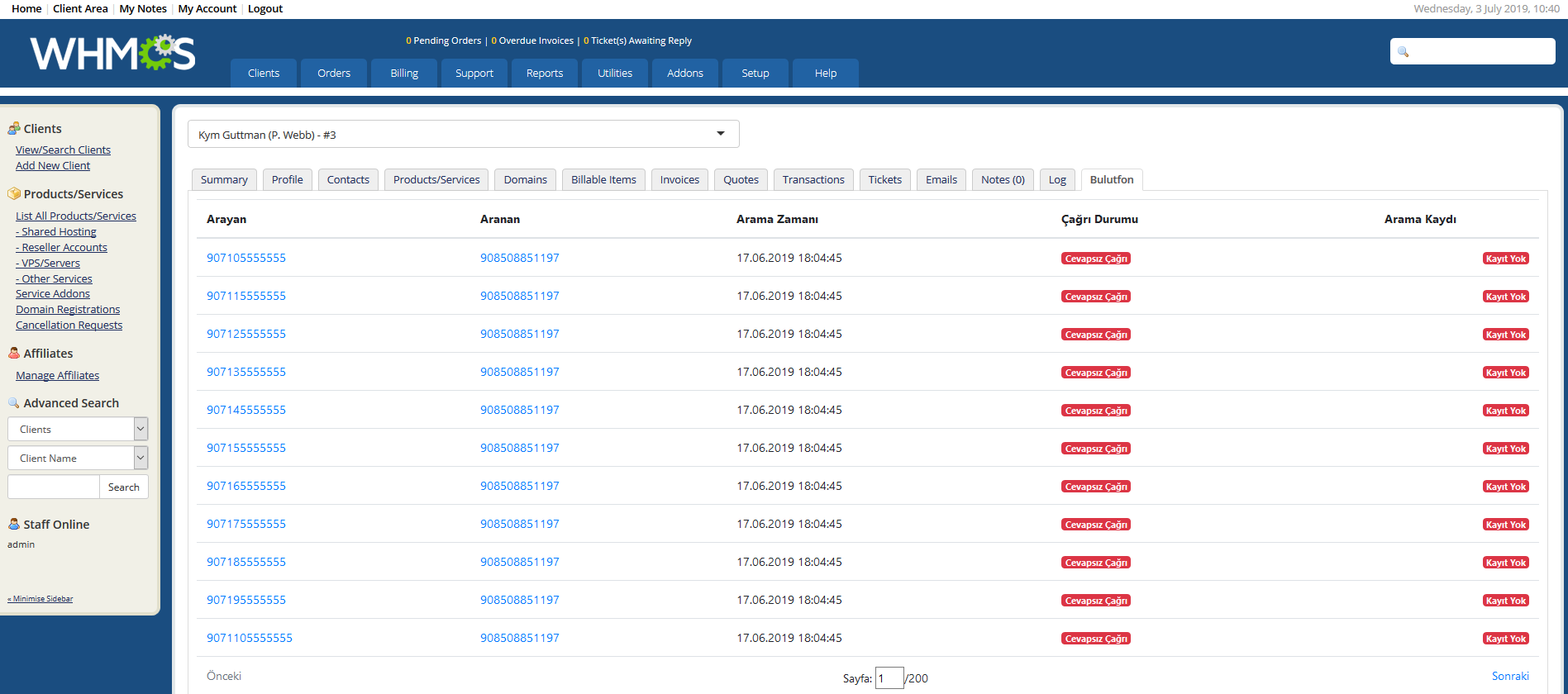 GitHub - bulutfon/bulutfon-whmcs: Resmi olmayan Bulutfon Whmcs eklentisi