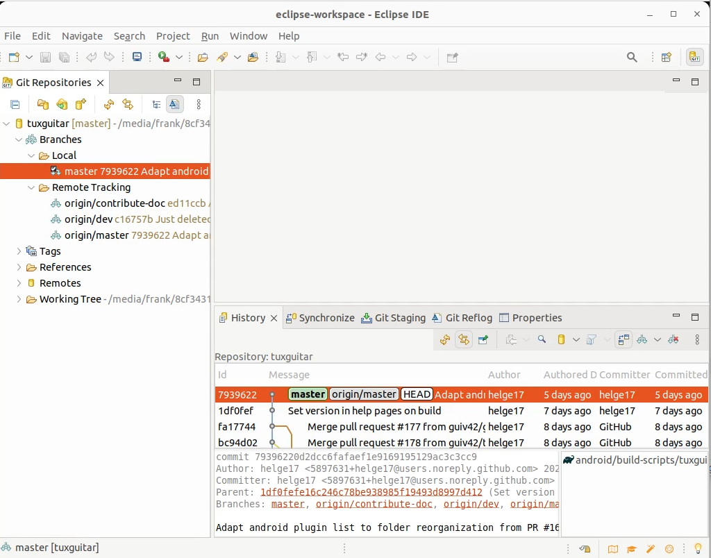 Git repository in Eclipse