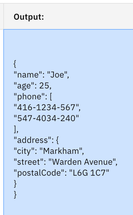 102: Parameter config and output formats