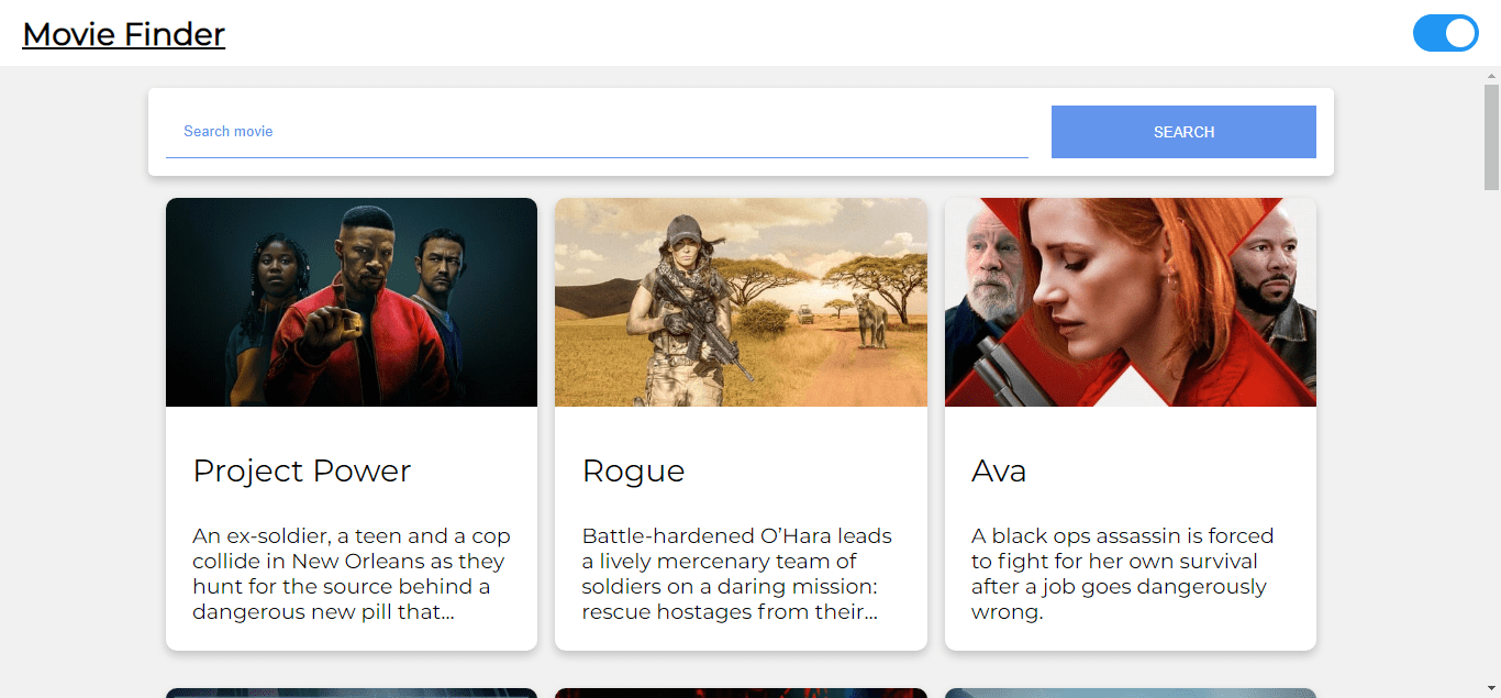 GitHub - indramahkota/movie-finder-web: Web app using javascript ...