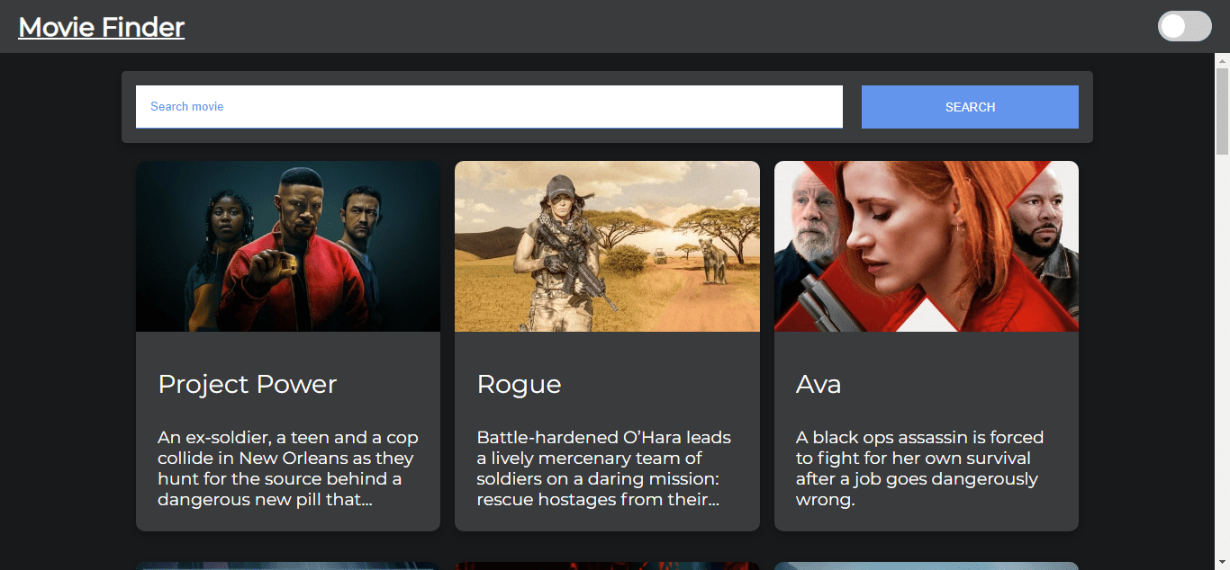 GitHub - indramahkota/movie-finder-web: Web app using javascript ...